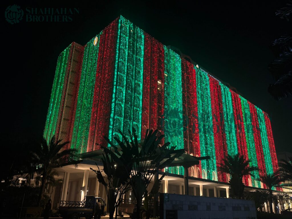 Illuminating Dhaka's Iconic Intercontinental Hotel in Red & Green for ...